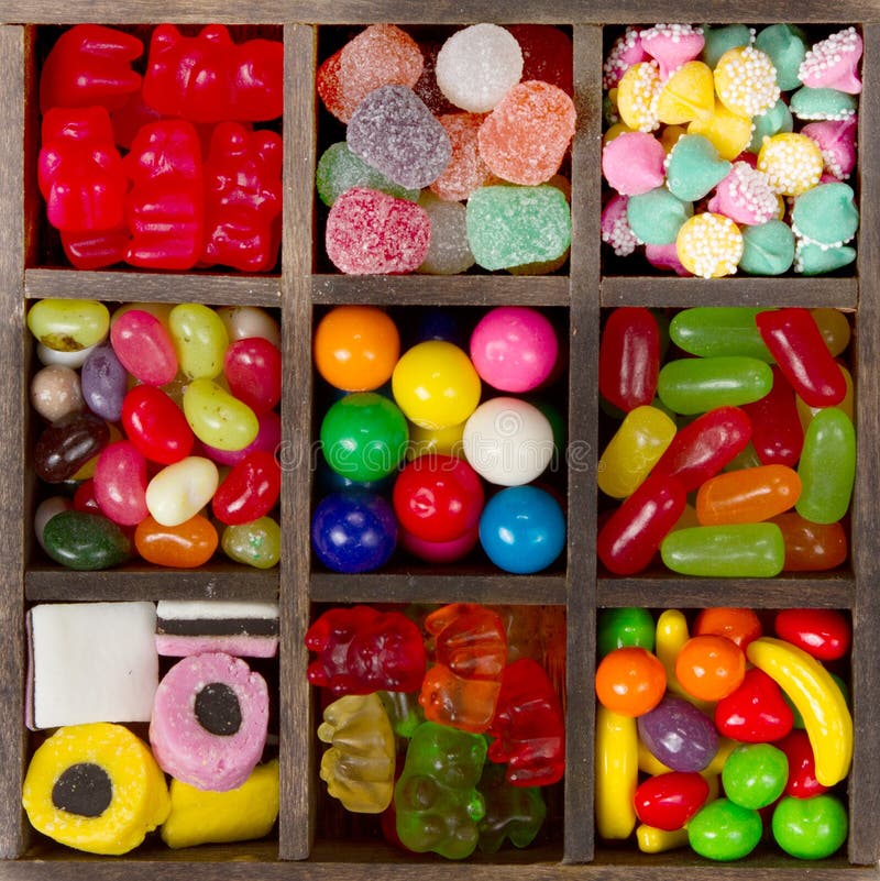 Assortment of Candy for a Background Stock Image - Image of liquorice ...