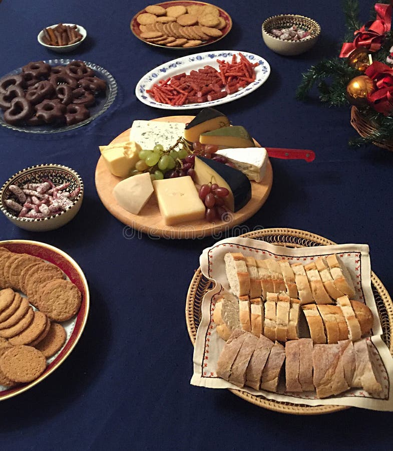 Assortment of Cheese and Different Appetizers Stock Photo - Image of ...