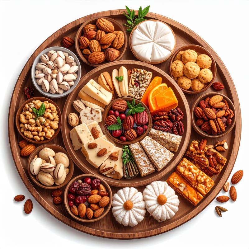 Assortment of Tea in Tray Isolated on White. AI Generated Stock ...