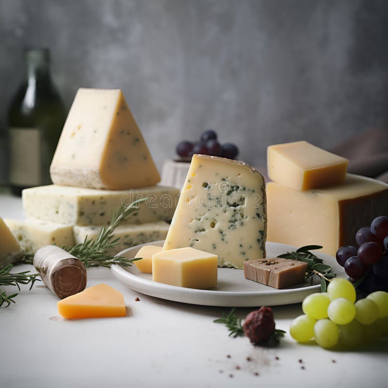 Assortment of Cheeses. Various Types of Cheese Stock Image - Image of ...