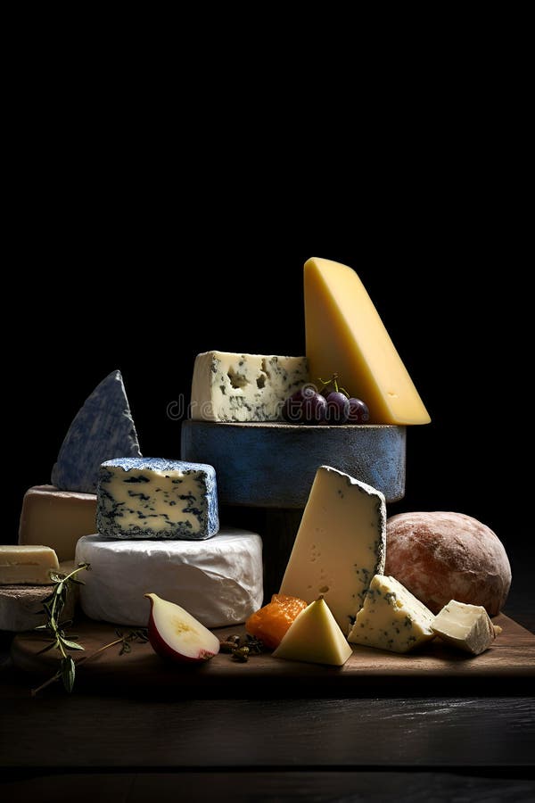 Assortment of Cheeses. Various Types of Cheese Stock Photo - Image of ...