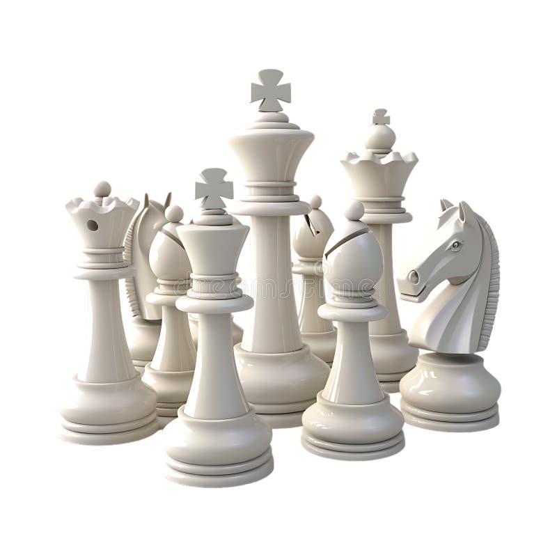 Assortment of Chess Pieces on Transparent Background - Ai Generated ...