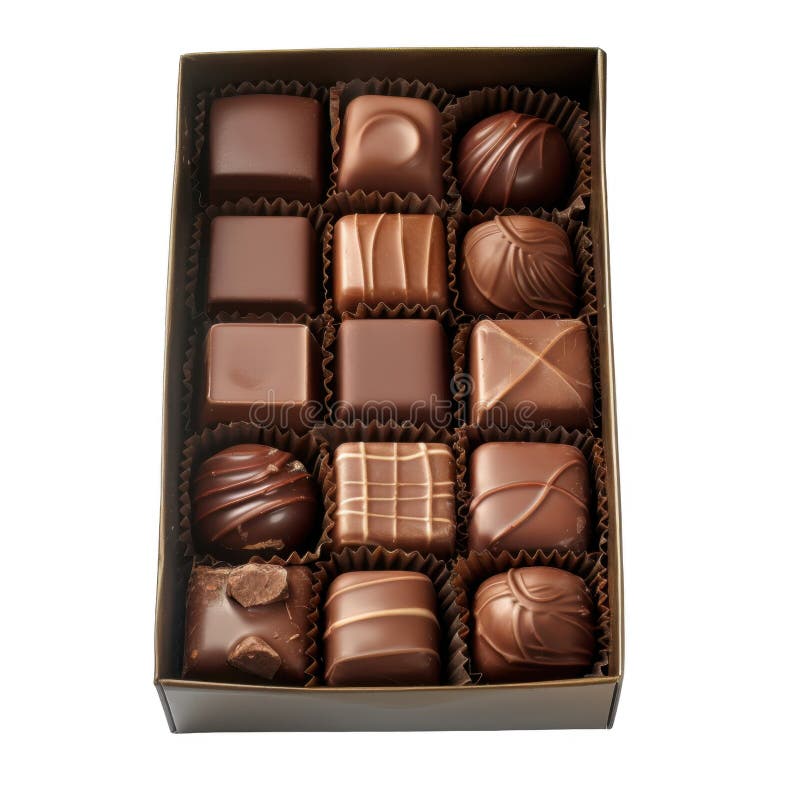 Assortment of Chocolate Candies in a Box Stock Image - Illustration of ...