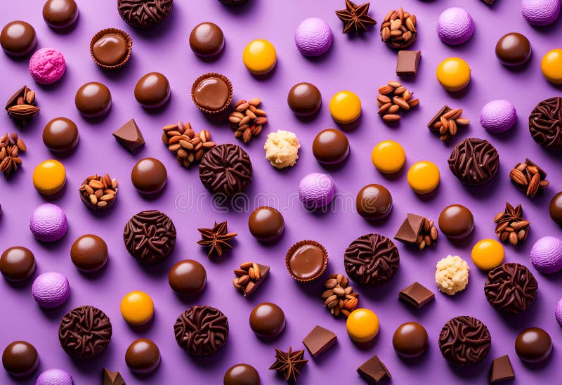Assortment of Chocolate Colourful Stock Illustration - Illustration of ...