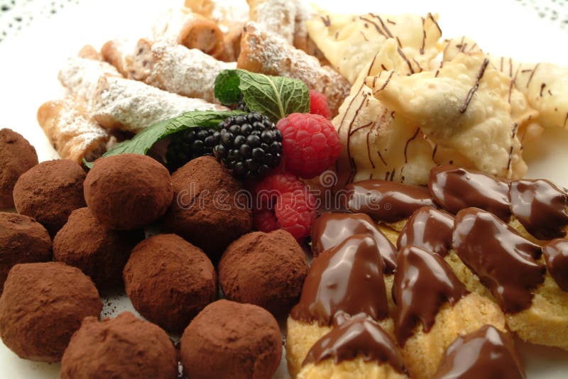 Assortment of Italian Chocolate Pastries Stock Image - Image of ...
