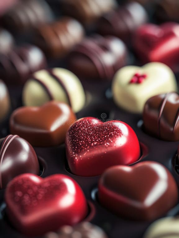 A Assortment of Chocolates Captured in a Single Shot Stock Image ...