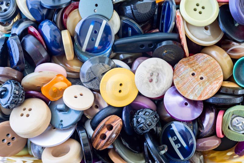 Assortment of Colored Buttons Stock Image - Image of clothing, retro ...