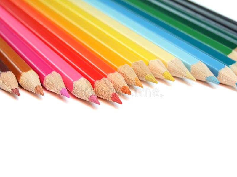 Assortment of Colored Pencils Stock Image - Image of pattern, education ...