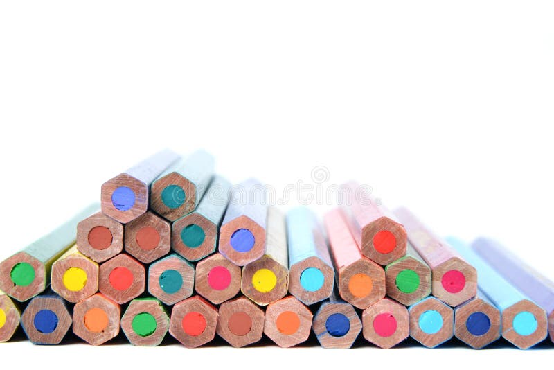Assortment of Colored Pencils Stock Image - Image of blue, creative ...