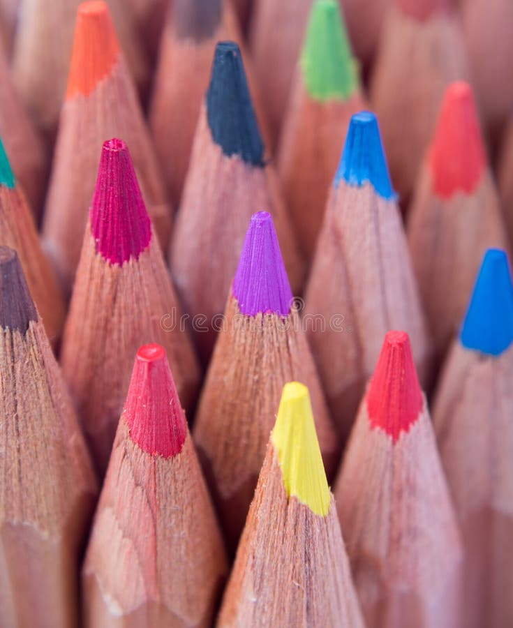 Assortment of Colored Pencils Stock Photo - Image of color, creativity ...