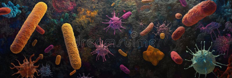 Diverse Array of Bacteria and Microbes Thriving in a Complex ...