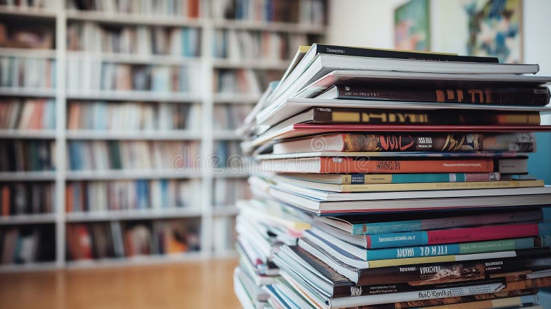 An Assortment of Colorful Books Arranged Neatly on a Library Shelf with ...