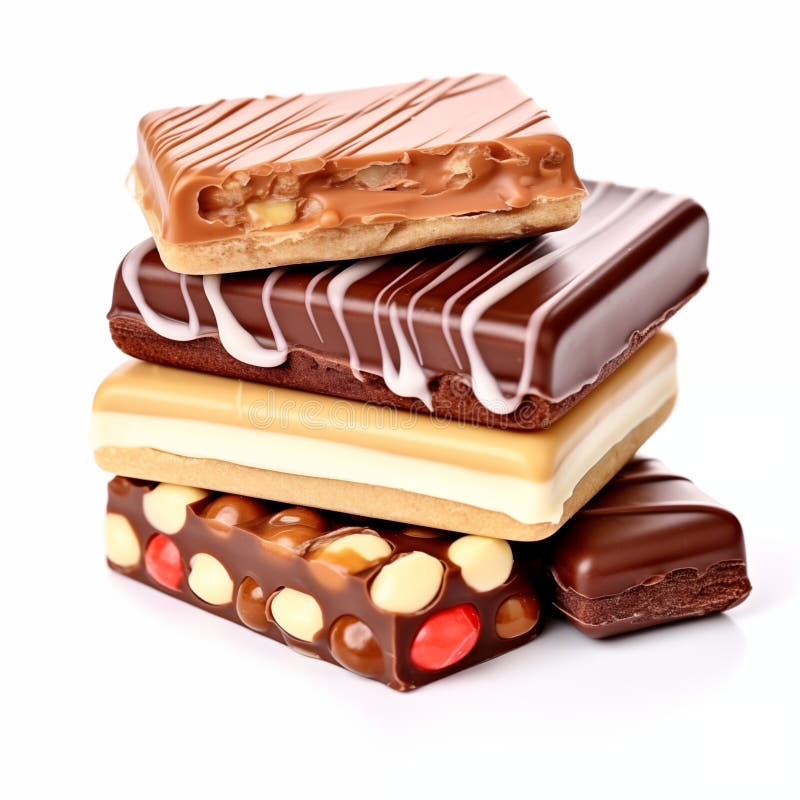 Assortment of Colorful Chocolate Bars with Different Flavors and Nuts ...