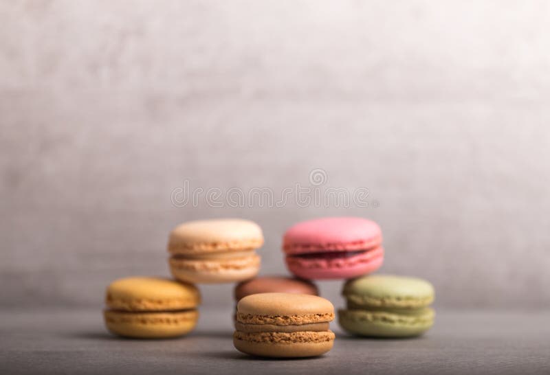 Assortment of Colorful Macaroons Front View Stock Photo - Image of ...