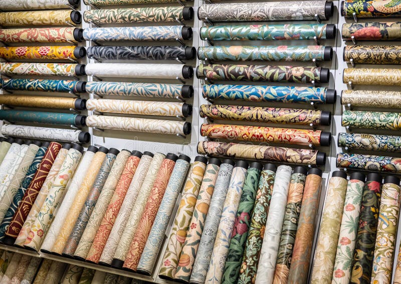 Assortment of Colorful Patterned Wallpapers.. Stock Photo - Image of ...