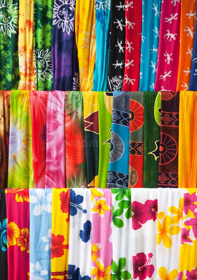 Assortment of Colorful Sarongs Stock Image - Image of balinese, colored ...