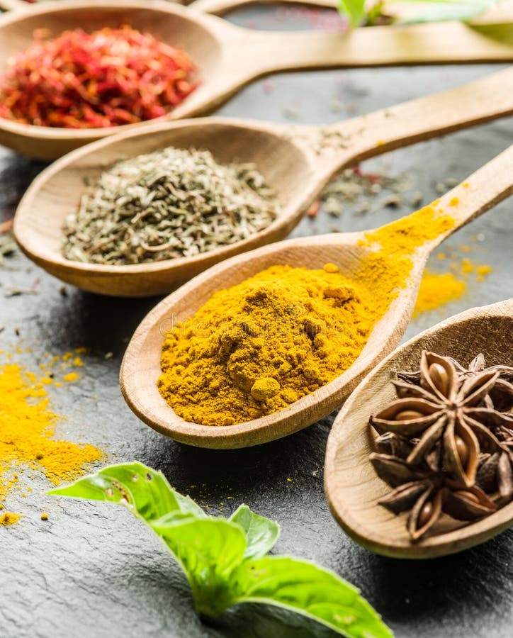 Assortment of Colorful Spices. Stock Photo - Image of herb, cooking ...