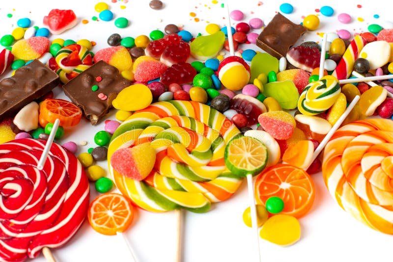 An Assortment of Colourful, Festive Sweets, Ice-cream and Candy in a ...