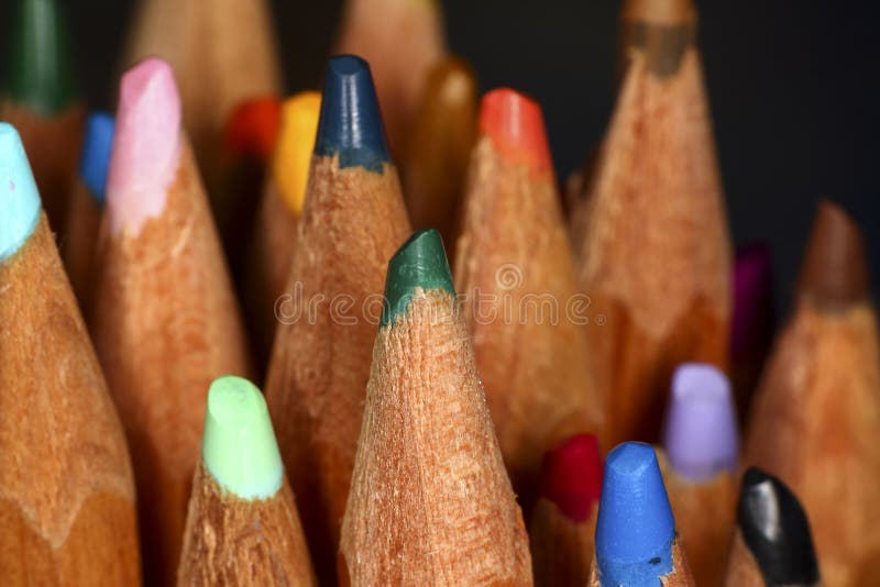 Assortment of Colouring Pencils Stock Photo - Image of colours, mixture ...