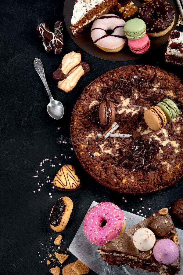 Assortment of Confectionery, Different Types Desserts Stock Image ...