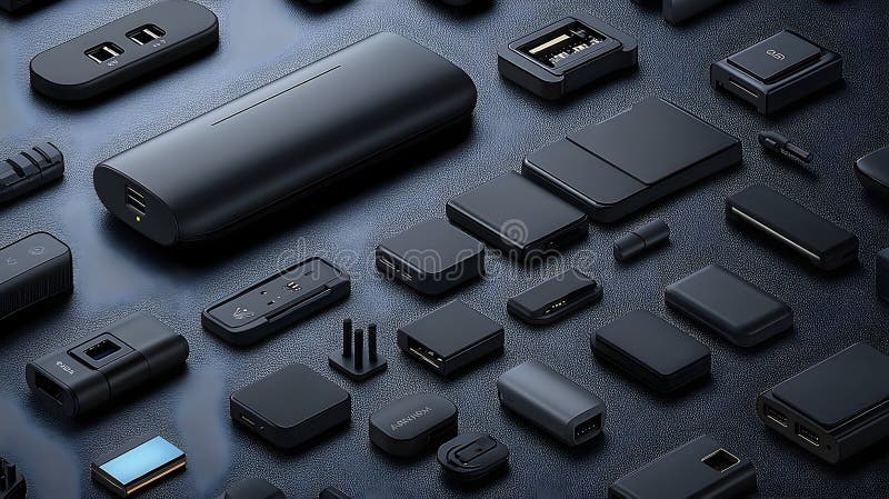 AI-Generated Tech Accessory Collection Stock Illustration ...