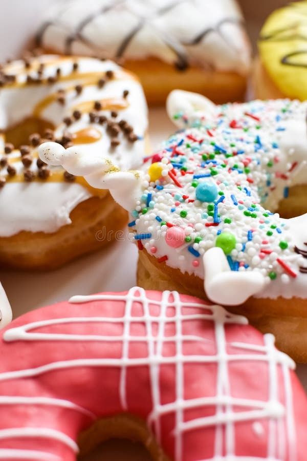 Assortment of Decorated Donuts Stock Image - Image of confectionery ...