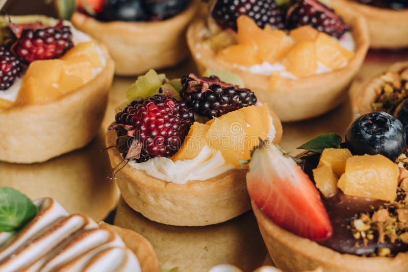 Assortment of Delectable Pastries with Fresh Fruit Arranged Atop a ...