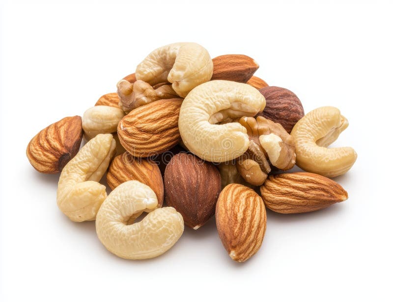 Assortment of Delicious Mixed Nuts Stock Illustration - Illustration of ...