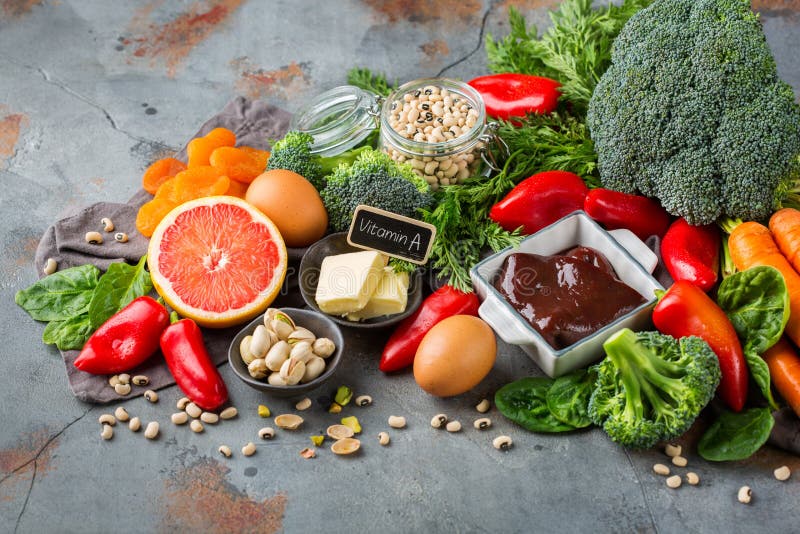 Assortment of Diet Food Ingredients Rich in Vitamin a Stock Image ... Assortment of Diet Food Ingredients Rich in Vitamin a Stock Image ...