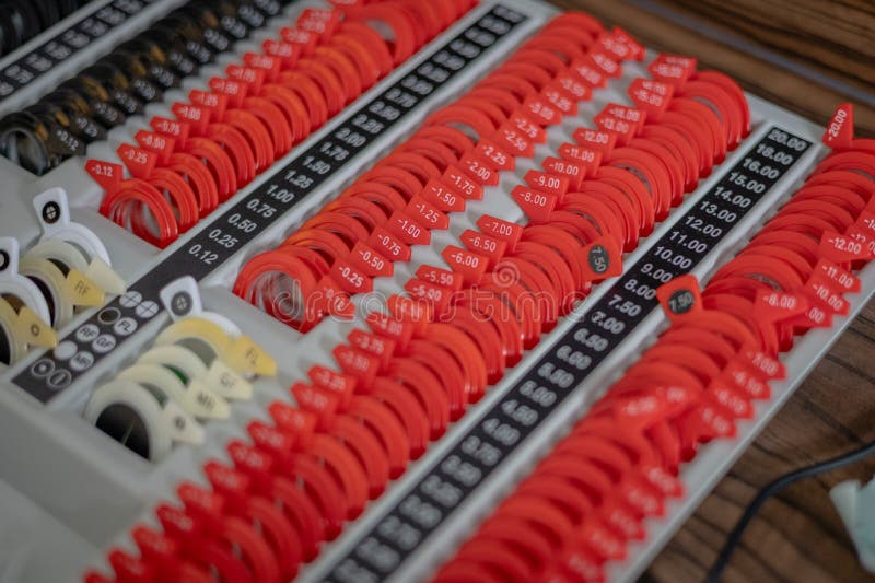 Assortment of Differend Lenses with Dioptry Used To Assume Proper ...