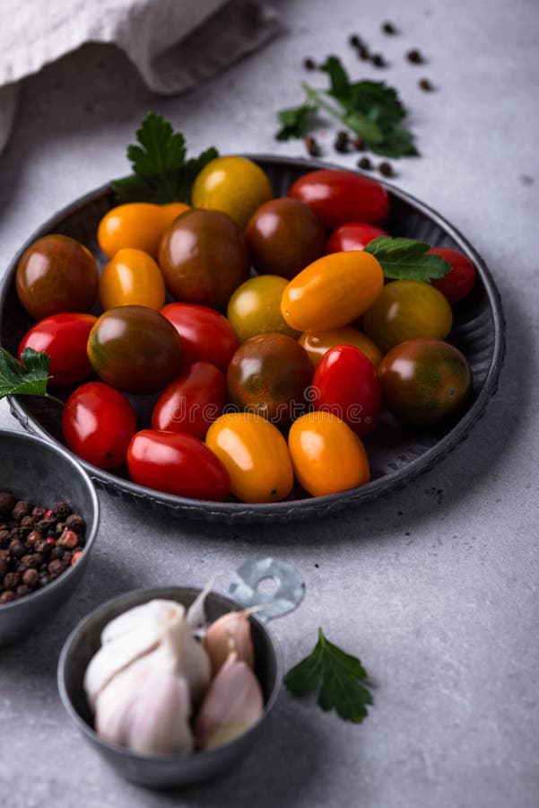 Assortment of Different Cherry Tomatoes Stock Photo - Image of ripe ...