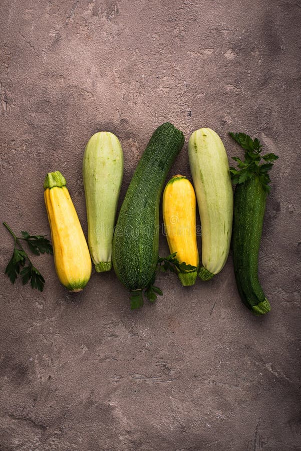 Assortment of Different Color of Zucchini Stock Image - Image of ...