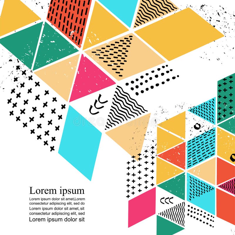 Different Colored Triangles Stock Illustration - Illustration of ...