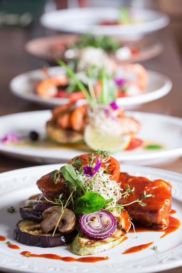 Assortment of Different Dishes Stock Image - Image of appetizing ...