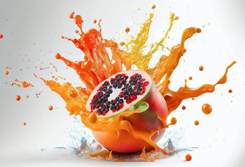 Different Exotic and Fantastic Fruits and Berries, Mixed Fruit Falling ...