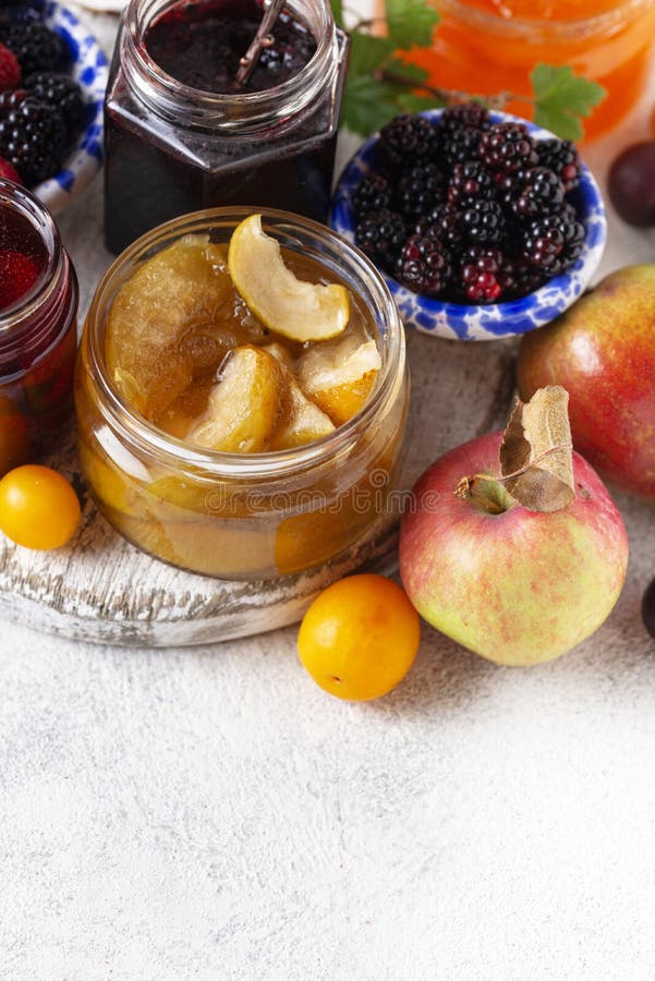Assortment of Different Jams in Jars Stock Image - Image of marmalade ...
