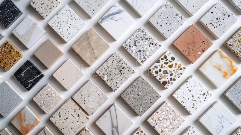 Assortment of Different Marble Tiles. Ideal for Interior Design Projects Stock Image - Image of ...