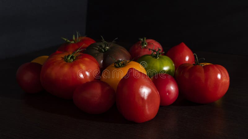 Assortment of Different Tomatoes Stock Photo - Image of salad, diet ...