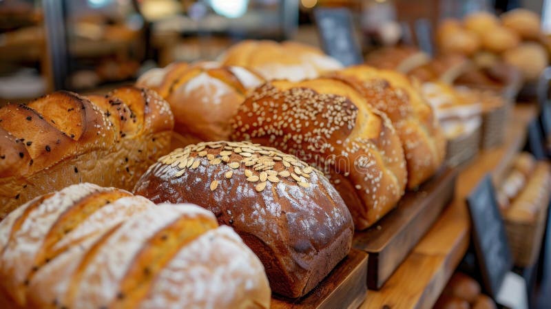 An Assortment of Different Types of Bread Stock Photo - Image of ...