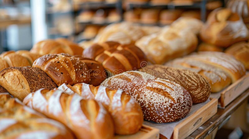 An Assortment of Different Types of Bread Stock Photo - Image of tasty ...