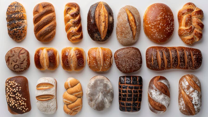An Assortment of Different Types of Bread Stock Image - Image of tasty ...