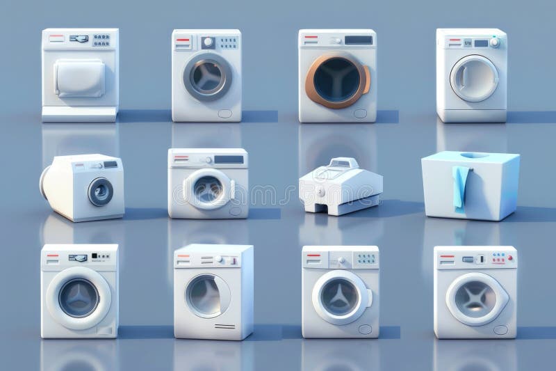 An Assortment of Different Types of Washing Machines. Suitable for ...