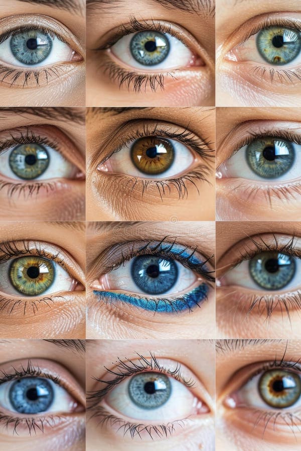 Assortment of Diverse Human Eyes in a Collage Displaying Various ...