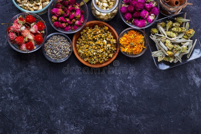 Assortment of Dry Flower Tea Stock Image - Image of heap, flower: 95997503