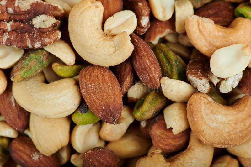 Assortment of dry nuts stock photo. Image of healthy - 140741220