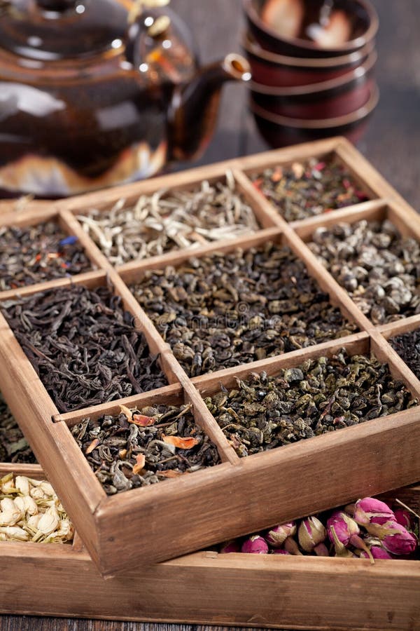 Assortment of dry tea stock photo. Image of health, nature - 33822182