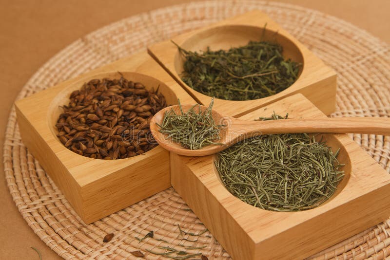 Assortment of Dry Tea in Wooden Box Stock Image - Image of chinese ...