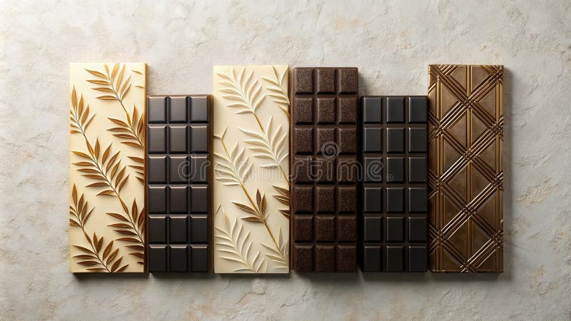 An Assortment of Elegantly Designed Chocolate Bars with Various ...