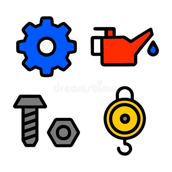 Essential Mechanical Components Stock Illustrations – 759 Essential ...