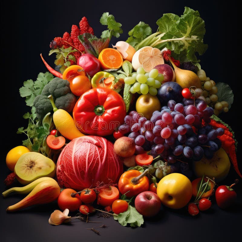 Assortment of Exotic Fruits Isolated Generative AI Technology, Stock ...